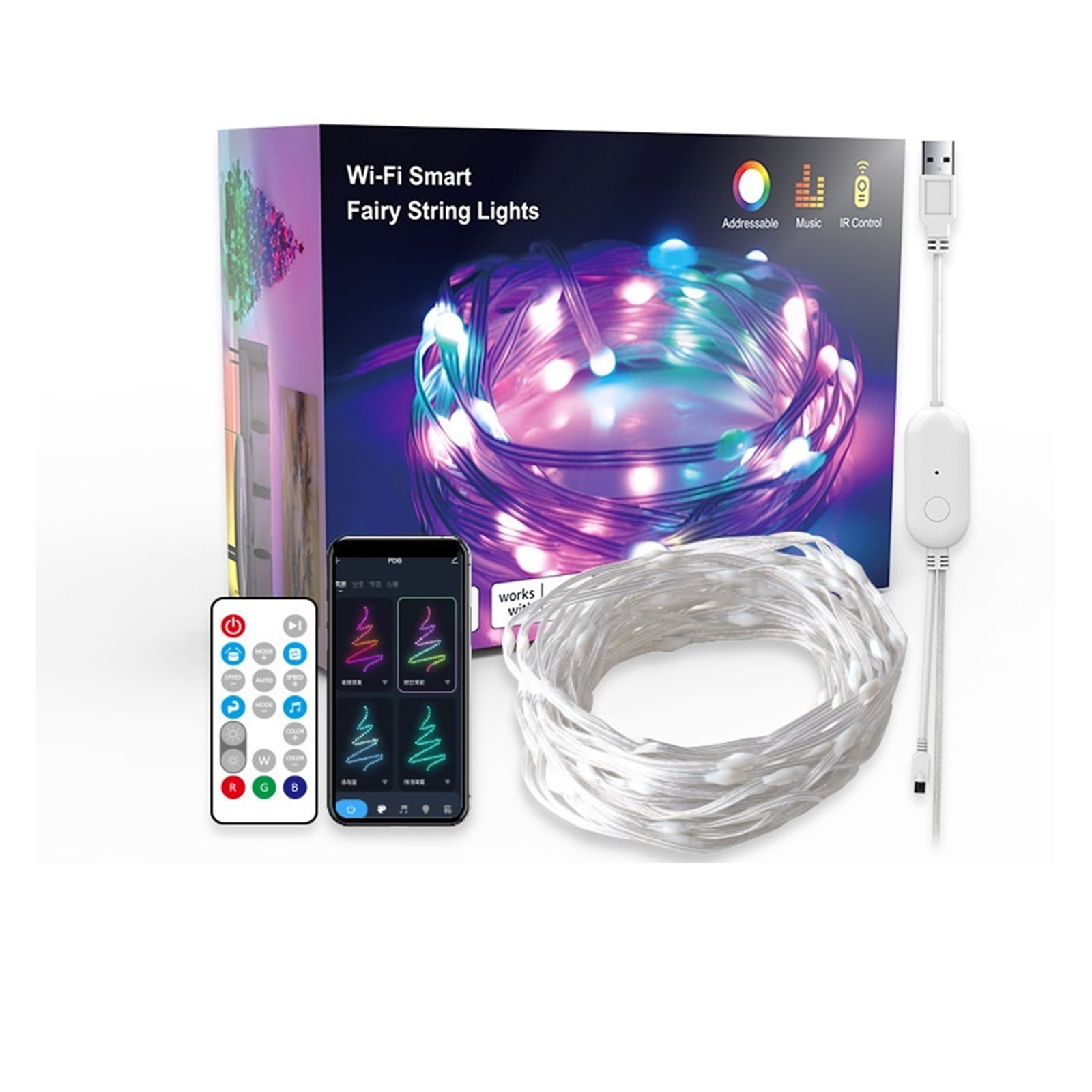 Smart WiFi Led Lights App Controlled Led Strip Lights With DIY Remote ...