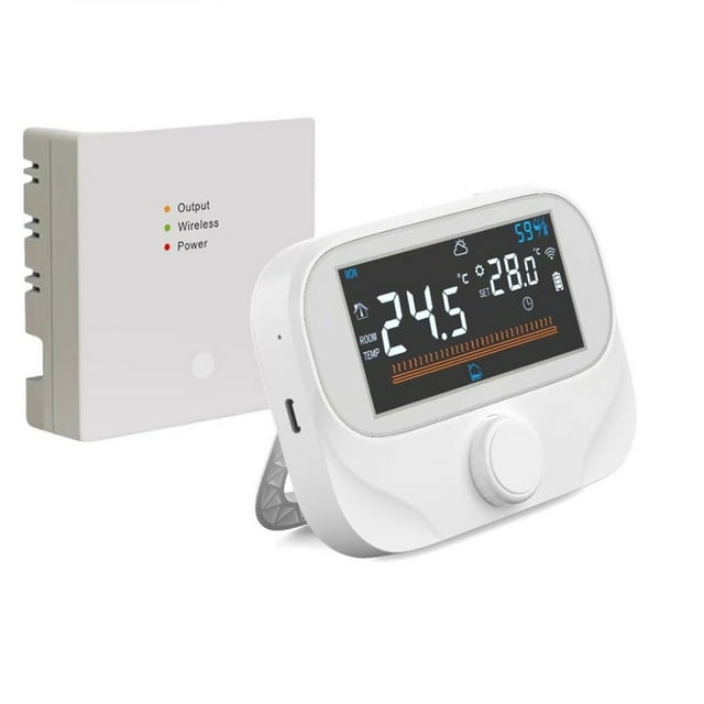 Smart WiFi Programmable Room Thermostat for Remote Control of RF Boiler ...