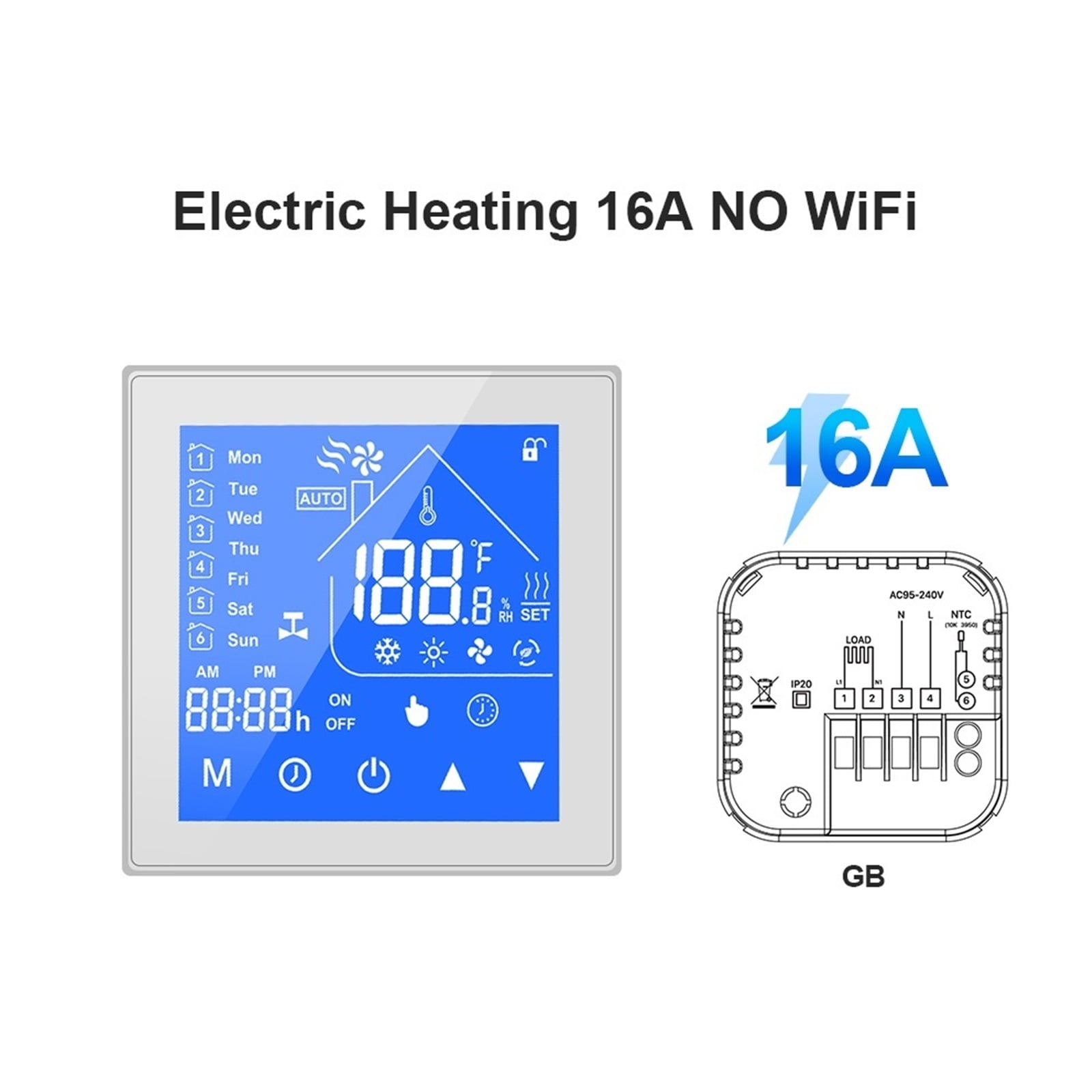 Smart WiFi Thermostat Digital Heating Water/Gas Boiler Electric Floor ...