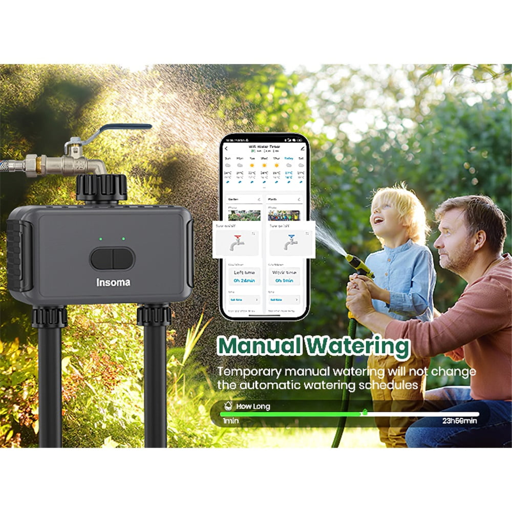 Smart WiFi Water Timer For Garden Hose, Automatic Irrigation System ...