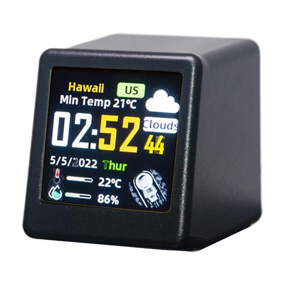 Smart WiFi Weather Station Digital Clock Temperature, Humidity Alarm ...