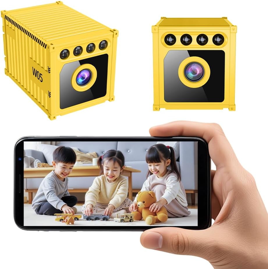Smart WiFi Wireless Indoor Camera, Mini Container Security Cam with AI ...