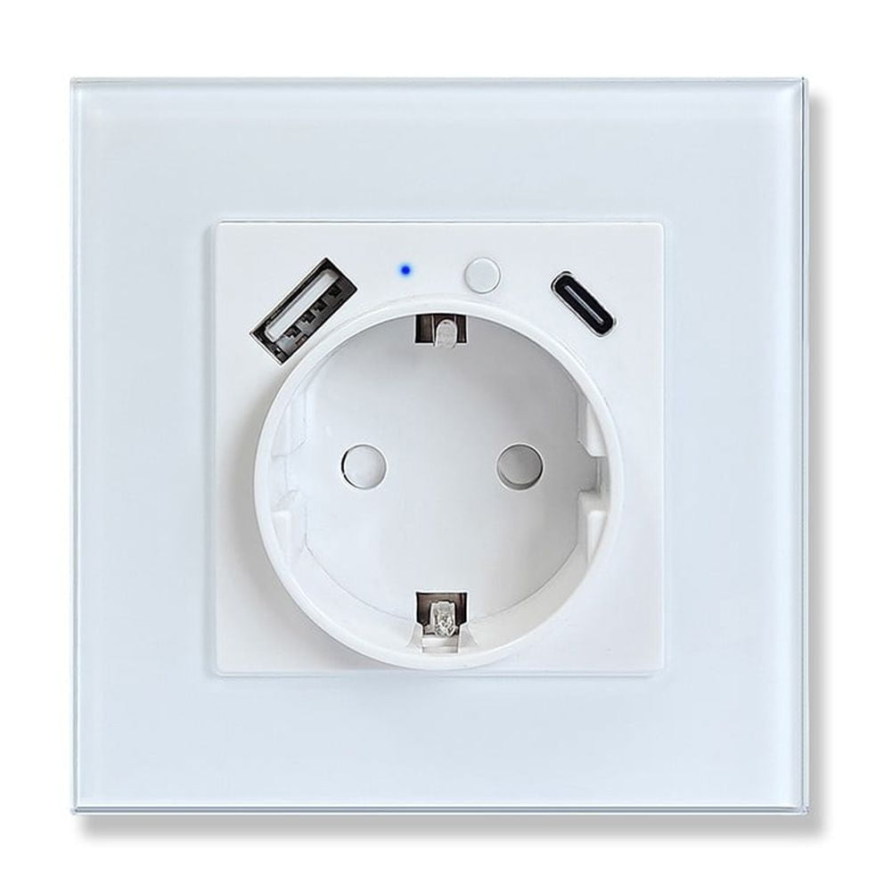 Smart Wifi Wall Socket with USB-C, Voice Control & Energy Monitoring ...