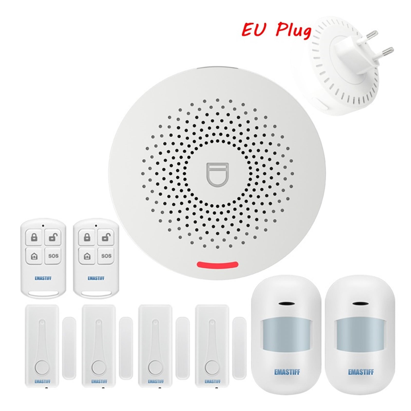 Smart Wireless Alarm Tuya WIFI Security Alarm System Kit APP Control Motion Detector Sensor ...