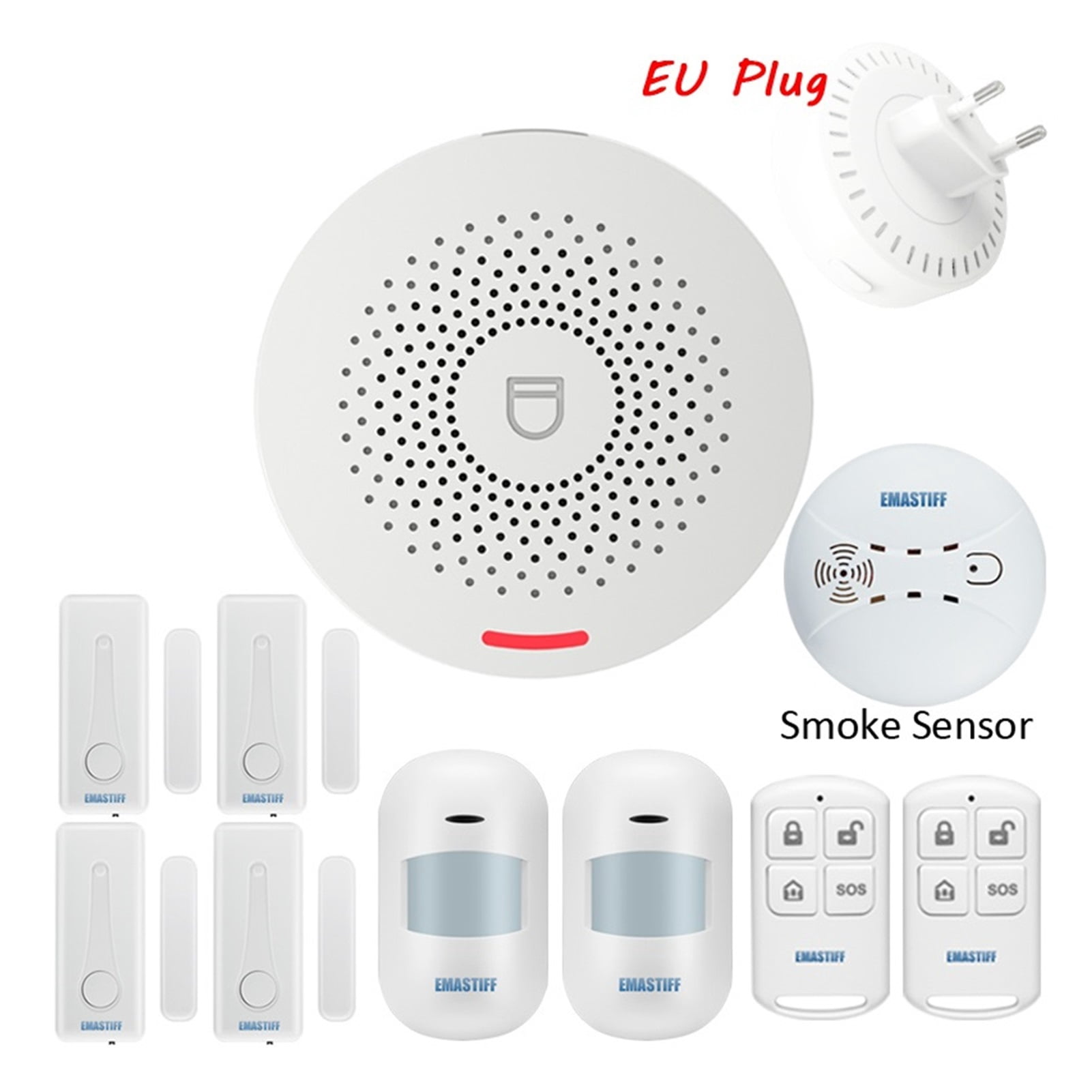 Smart Wireless Alarm Tuya WIFI Security Alarm System Kit APP Control ...