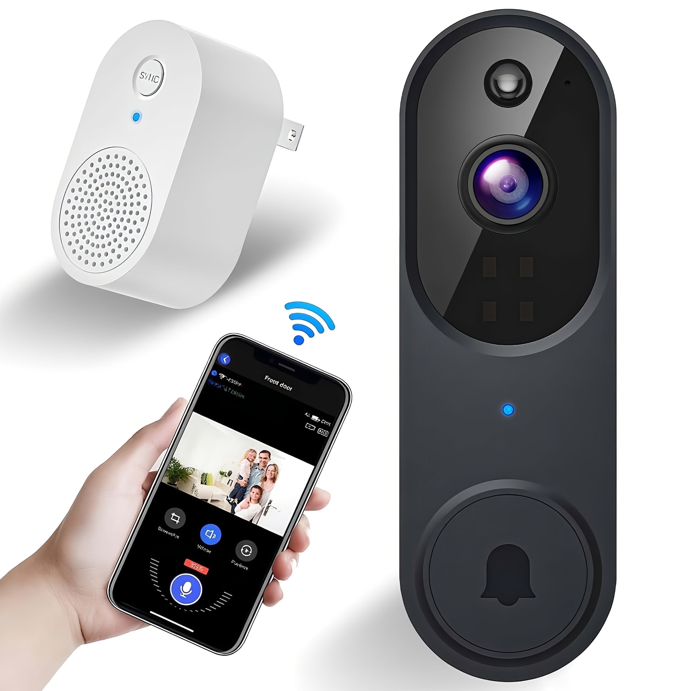 Smart Wireless Doorbell Video Camera with Two Way Audio,Motion ...