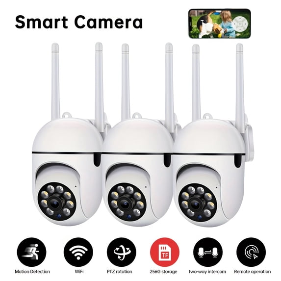 Smart Wireless Security Camera, 1080P FHD, 2. 4G WiFi, USB Power Supply ...