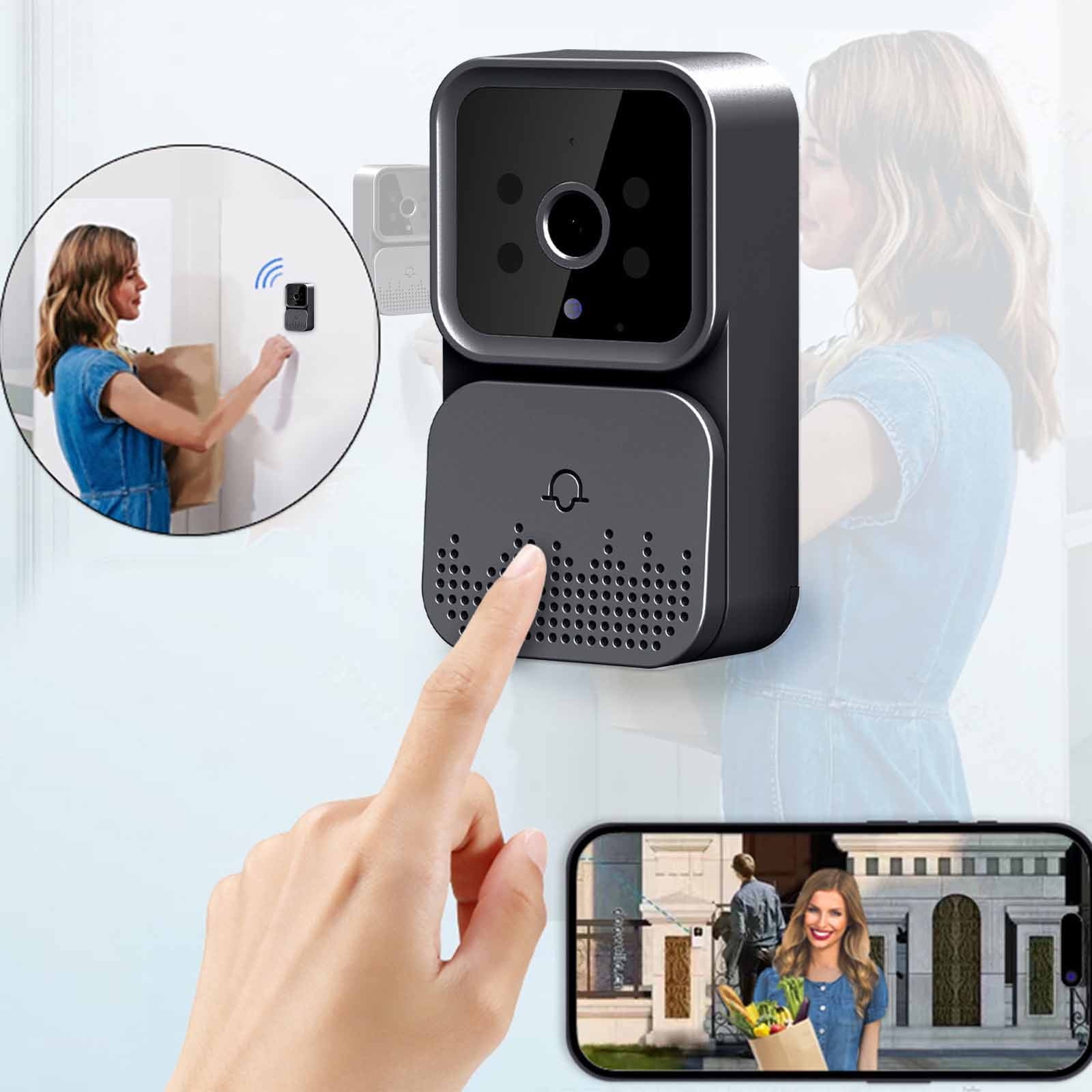 Smart Wireless Video Doorbell with HD Night Vision and Two Way Audio ...