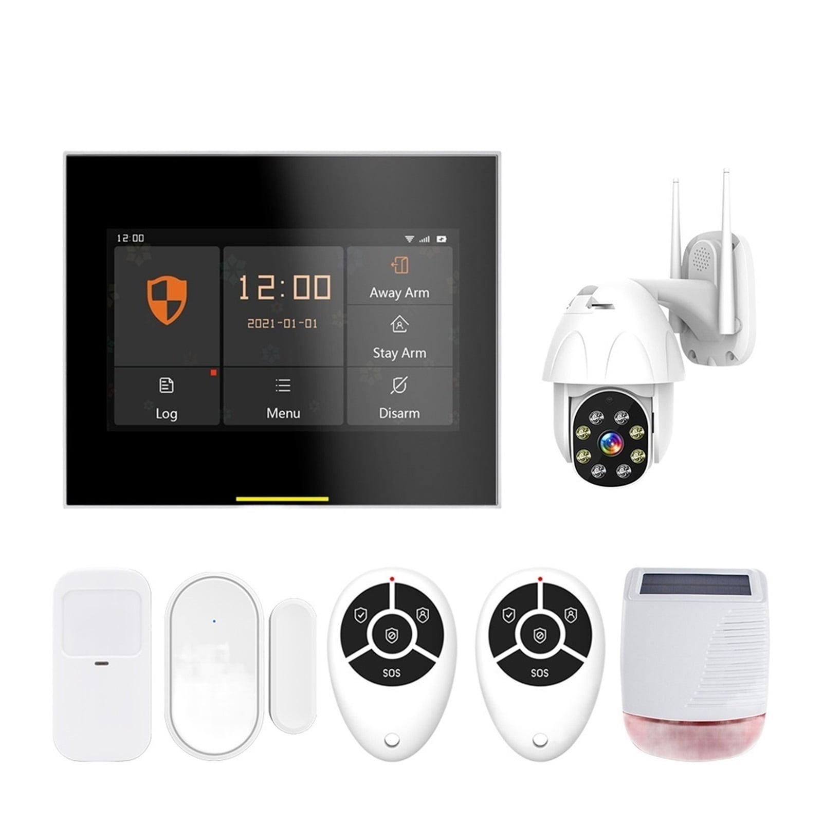 Smart Wireless WiFi Home Burglar Alarm System With Solar Siren Support ...