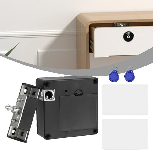 Smart Wood Door Lock Keyless Invisible Lock Ic Card Nfc Drawer ...