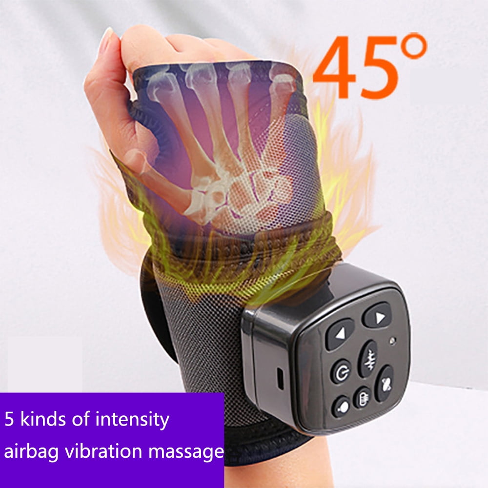 Smart Wrist Massager Hand Compression Air Massager Electric Heating ...