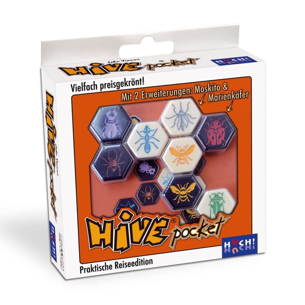 Smart Zone Games Hive OIF8 Pocket Portable Strategic Board Game for 2 Players - Includes Ladybug ...