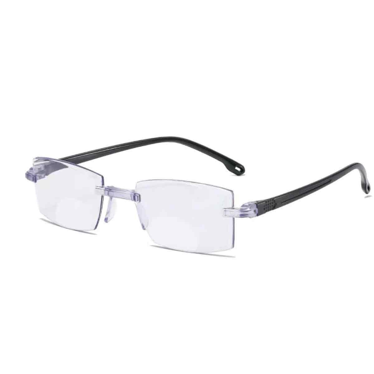 Smart Zoom Anti-Blue Light Frameless Trim Presbyopia Glasses Street ...