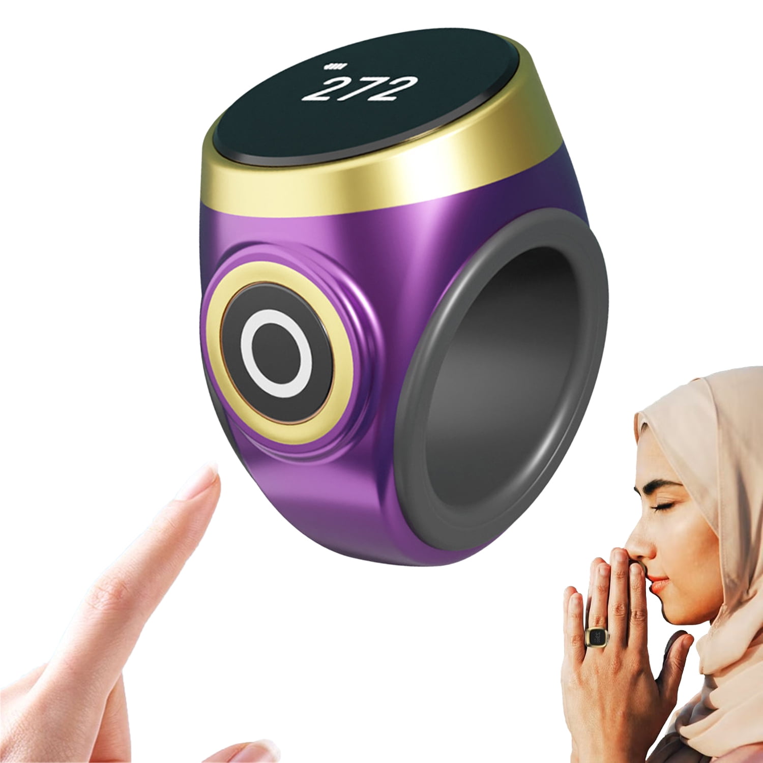 Smart counter ring, Muslim digital ring, electronic hand press counter ...