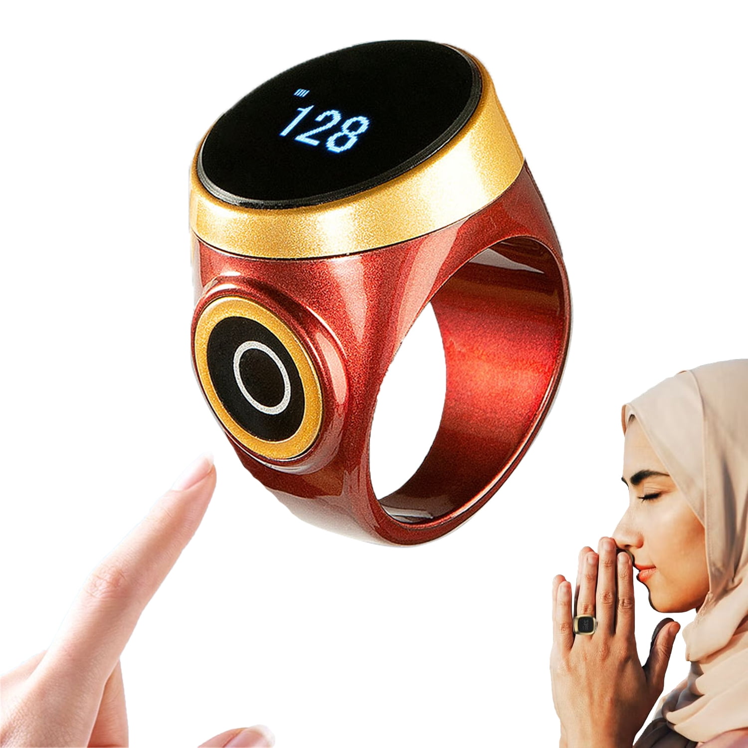 Smart counter ring, Muslim digital ring, electronic hand press counter ...