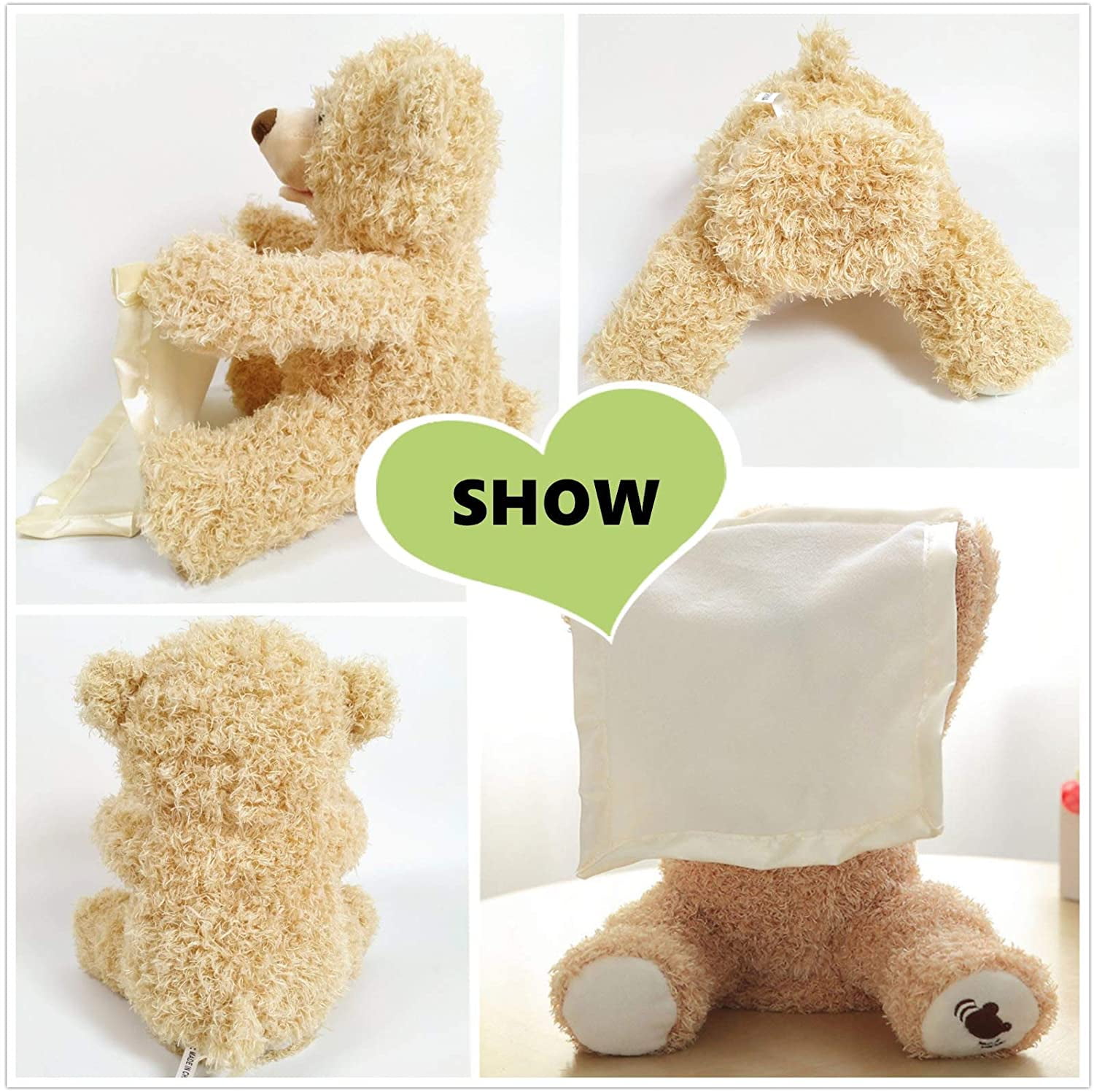 Smart electric plush toy, hide and seek cat, teddy bear that can speak ...