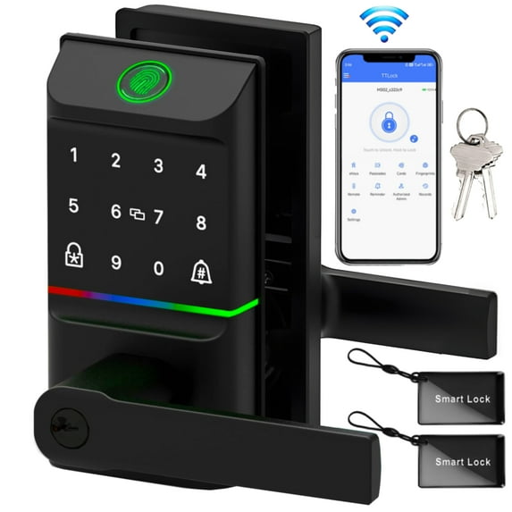 Smart Door Lock,Blacksmith Biometric Smart Lock With Handle,APP Control ...