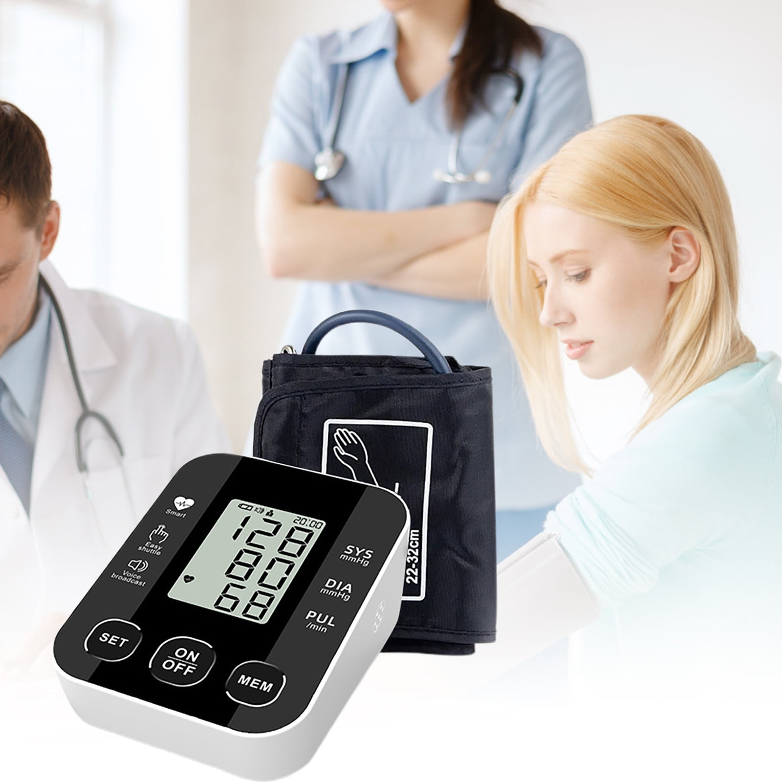 Smart home Upper Arm Blood Pressure – Large Display Voice Broadcast ...