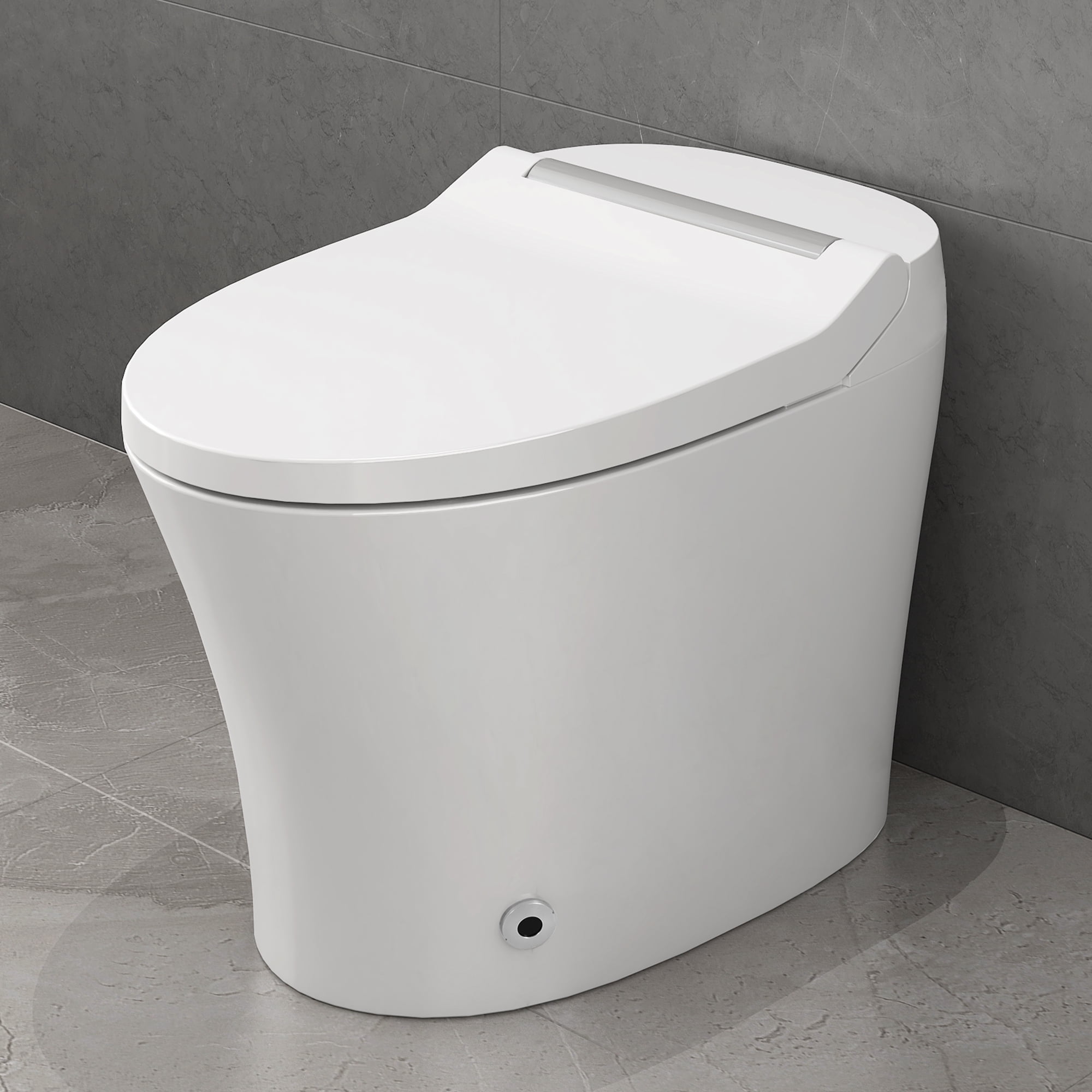Smart toilet with Built-in Heated Seat, One Piece Elongated Modern ...