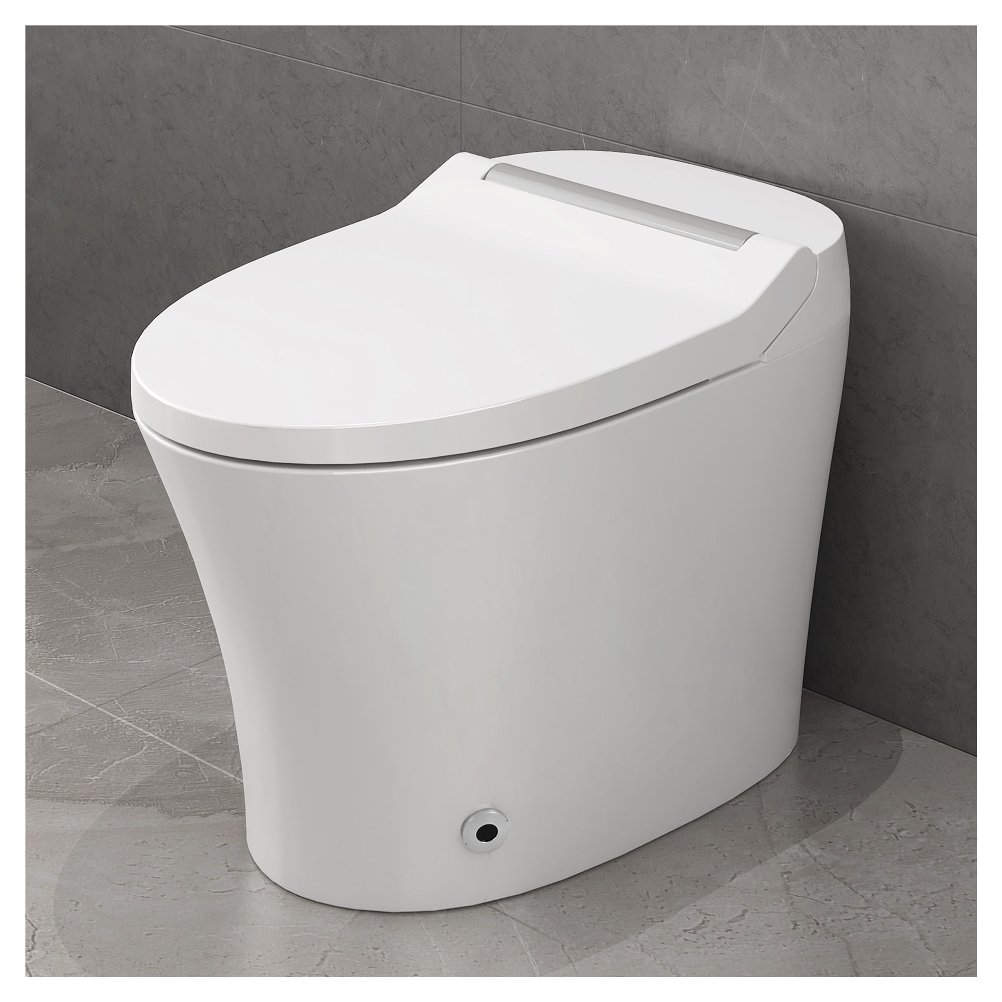 Smart toilet with Built-in Heated Seat, One Piece Elongated Modern ...