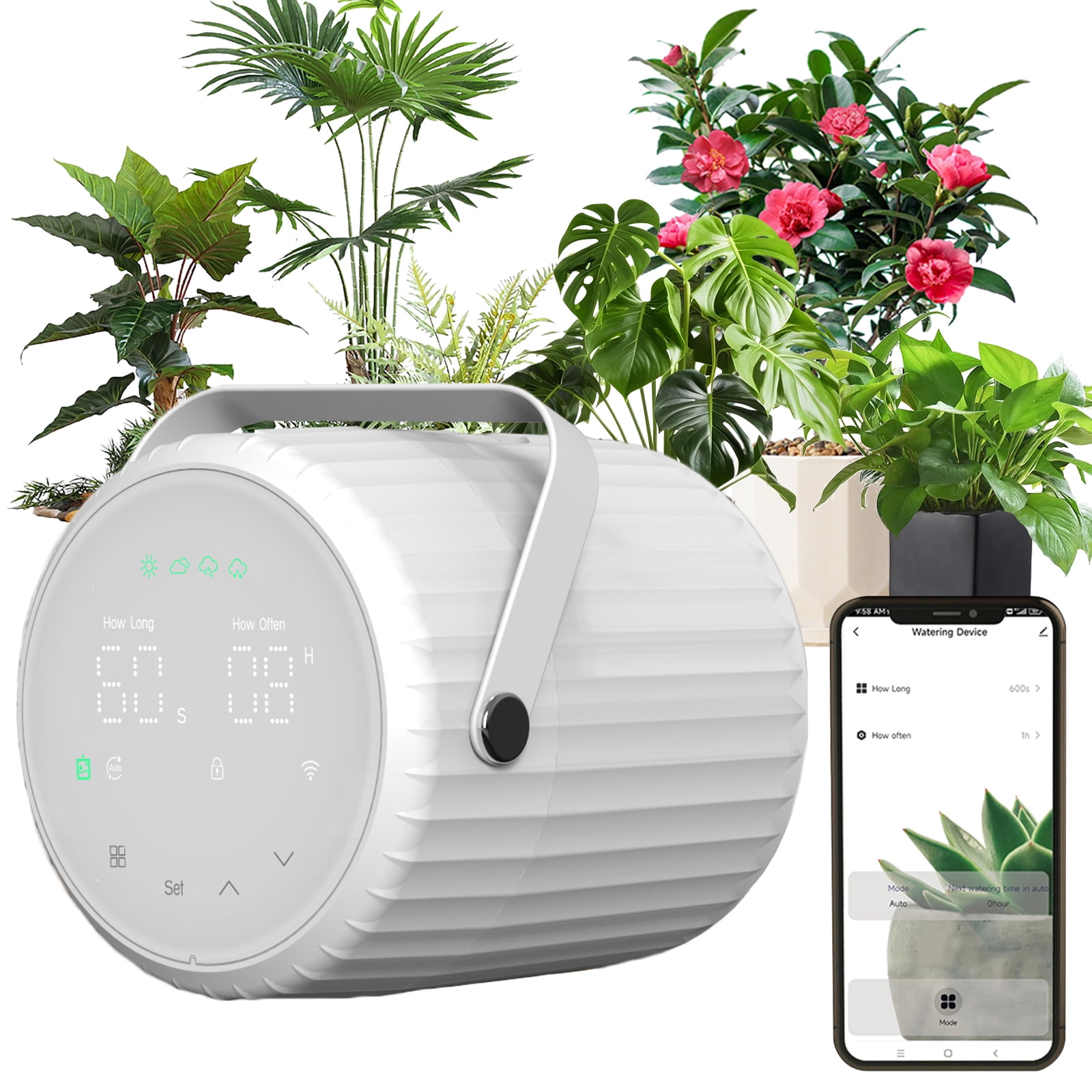 Smart watering device,Waterer 5 Drip And Potted App 5 Potted Screen ...