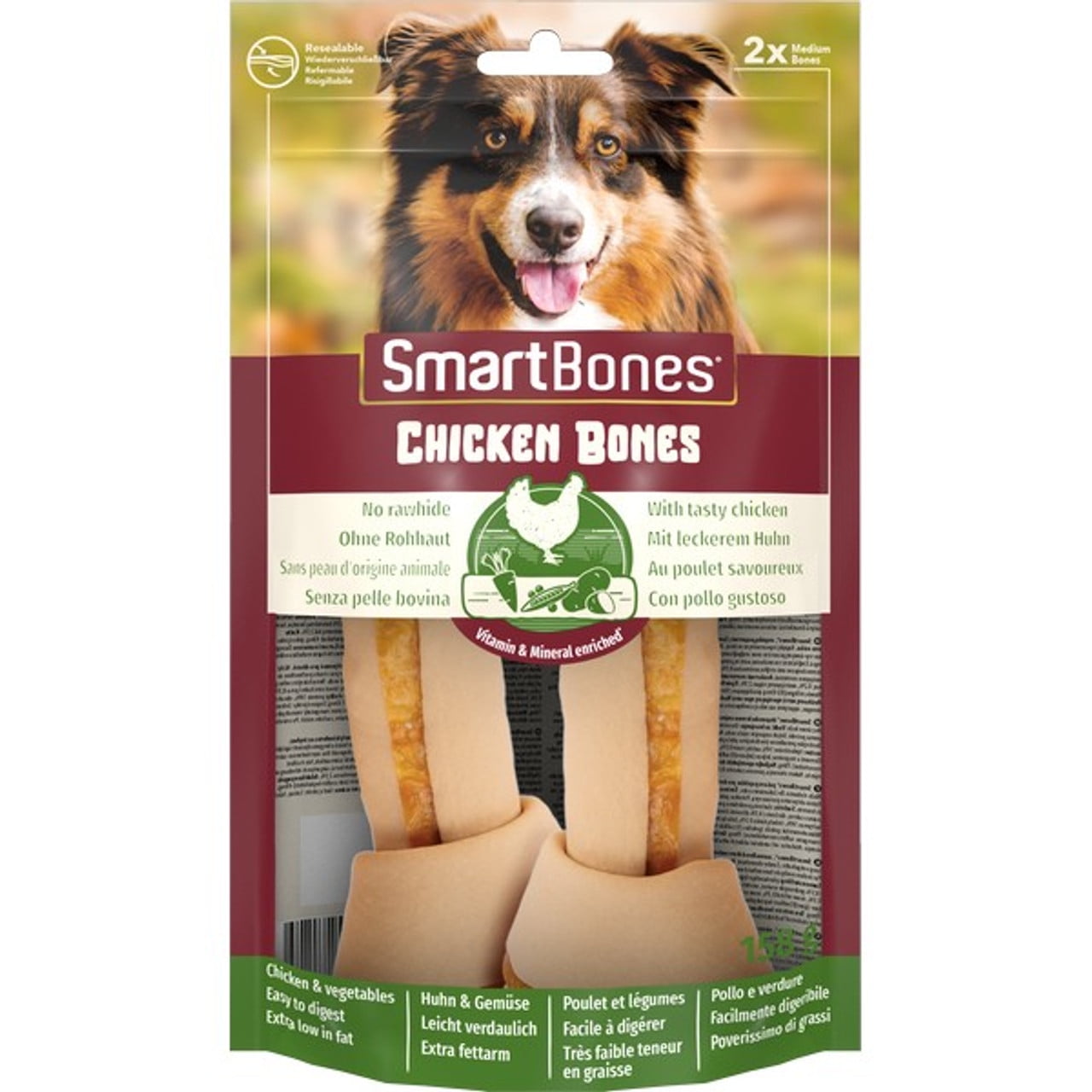 SmartBones Chicken Medium Bones (2Pk) Case of 7 - Walmart.com