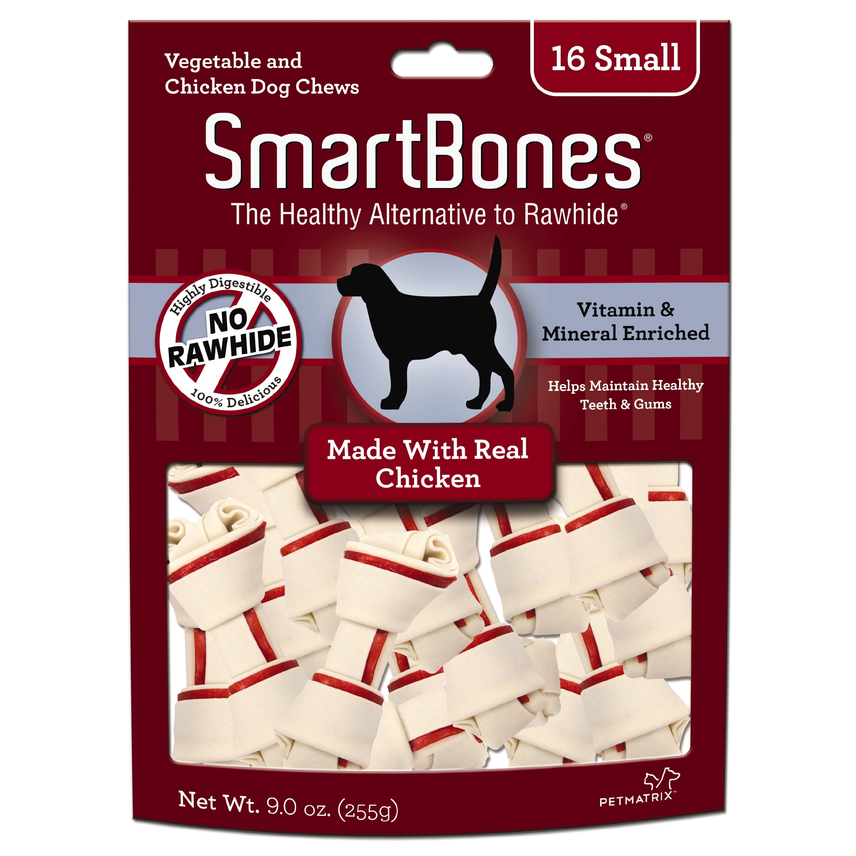 SmartBones Chicken Mini Bones for Dogs, Rawhide-Free 16 Pk - Walmart.com