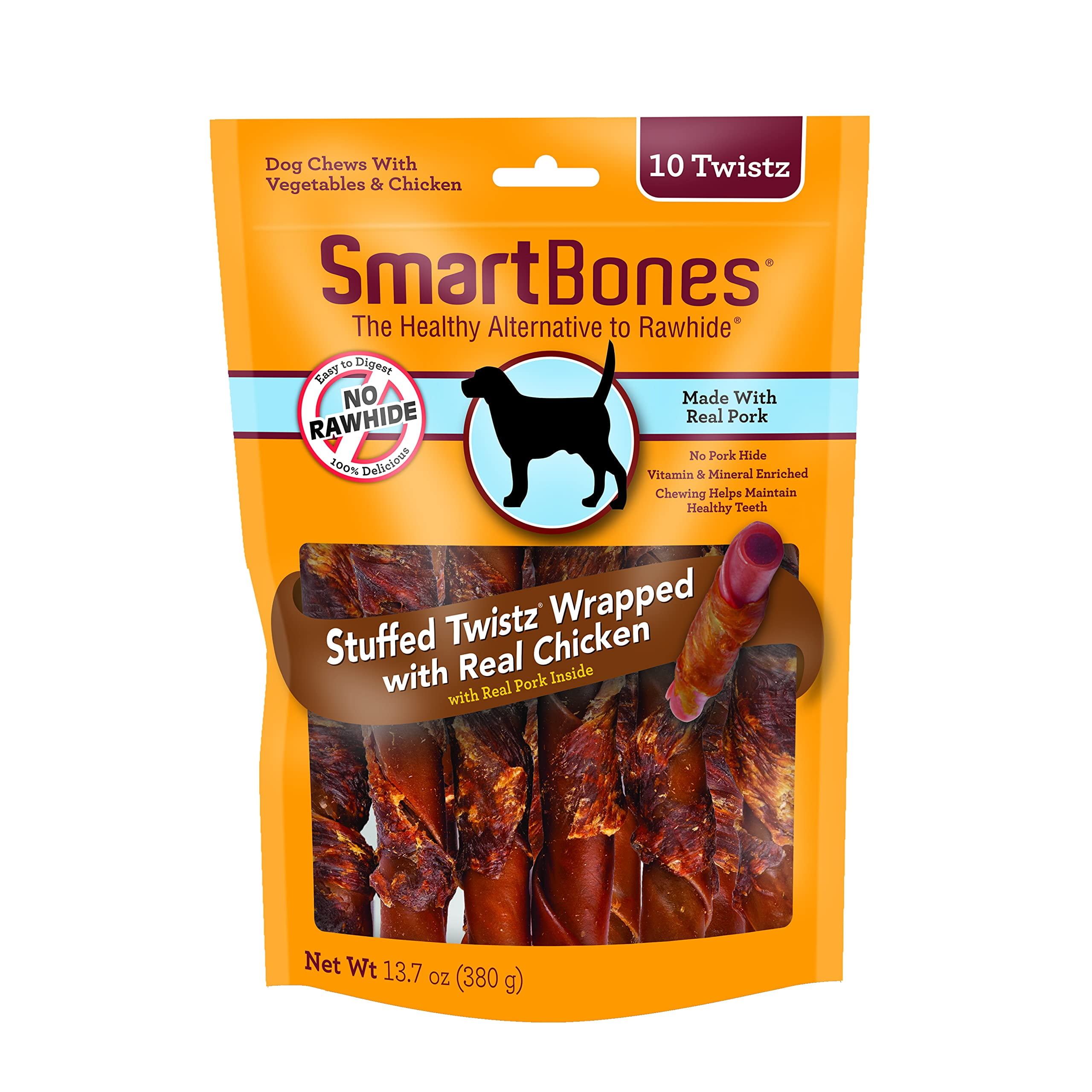 SmartBones Chicken Wrapped Stuffed OIF8 Twists, Treat Your Dog to a ...