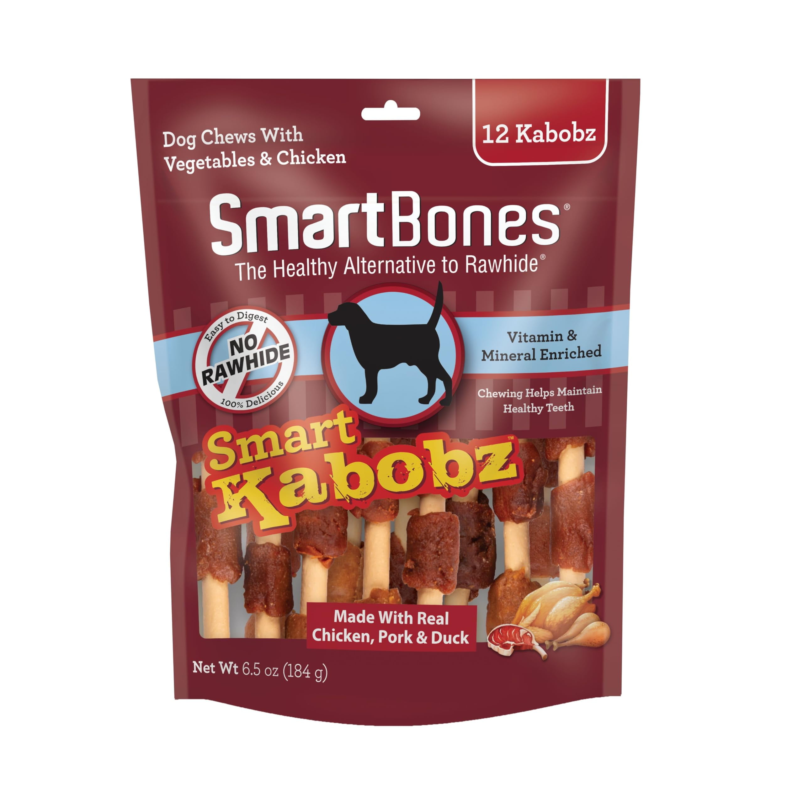SmartBones Smart Kabobz, Treat Your HYZ01 Dog to a Rawhide-Free Chew ...
