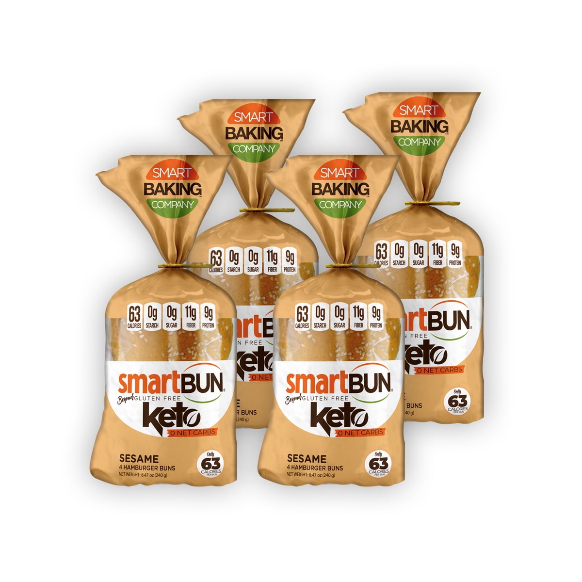 SmartBun Sesame 16-pack - Walmart.com