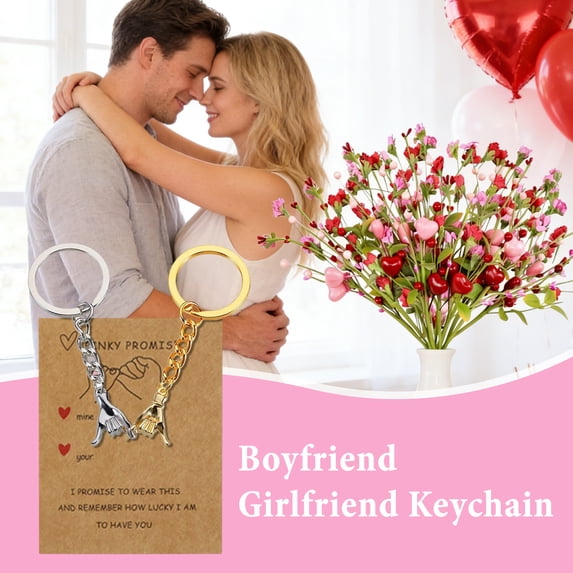 SmartBy 1 Pair Couple Keychain Hand in Hand Design Promise Matching ...
