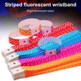 SmartBy 100 Pcs Disposable Paper Wristbands Fluorescent Adhesive Event ...