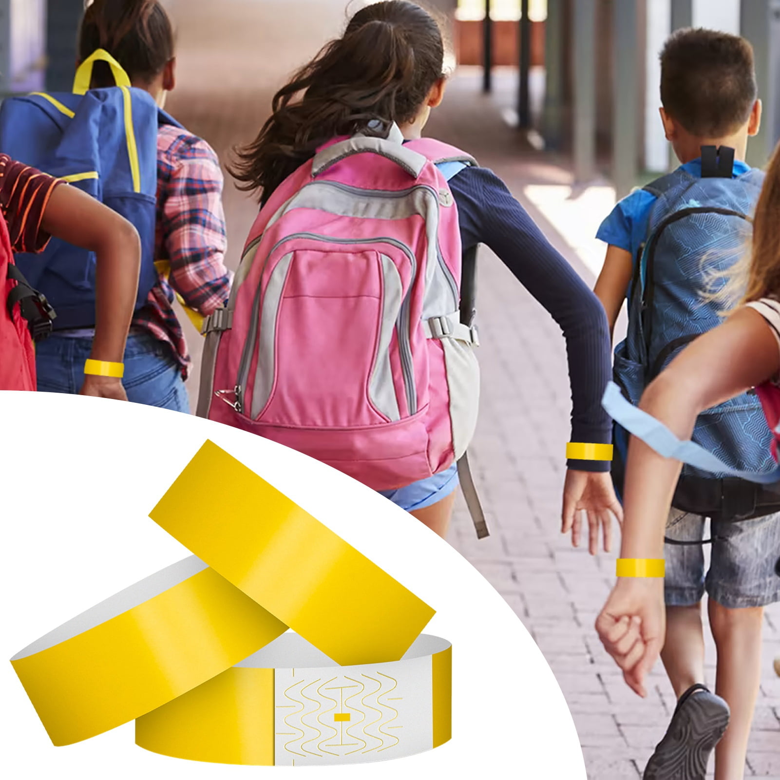 SmartBy 100Pcs Synthetic Paper Wristbands Disposable Waterproof Wrist ...