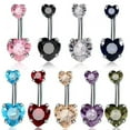 SmartBy Belly Button Ring Eye-catching Corrosion Resistant Stainless ...