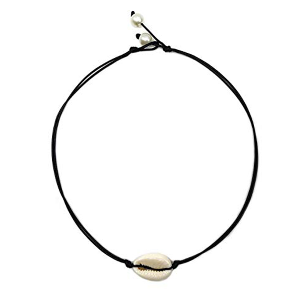 SmartBy Boho Hawaii Beach Women Sea Shell Charm Faux Pearl Choker Faux ...