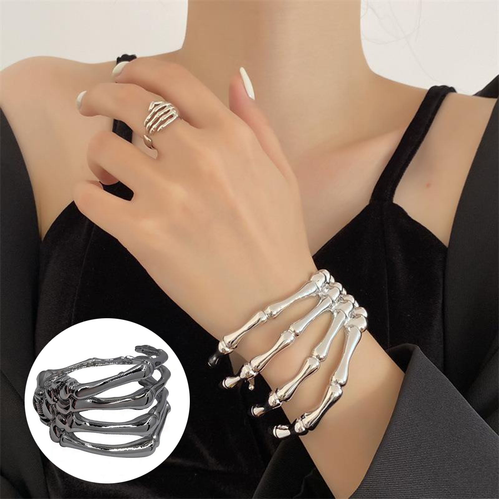 SmartBy Devil Claw Bracelet Gothic Ghost Hand Retro Skull Skeleton Hand ...