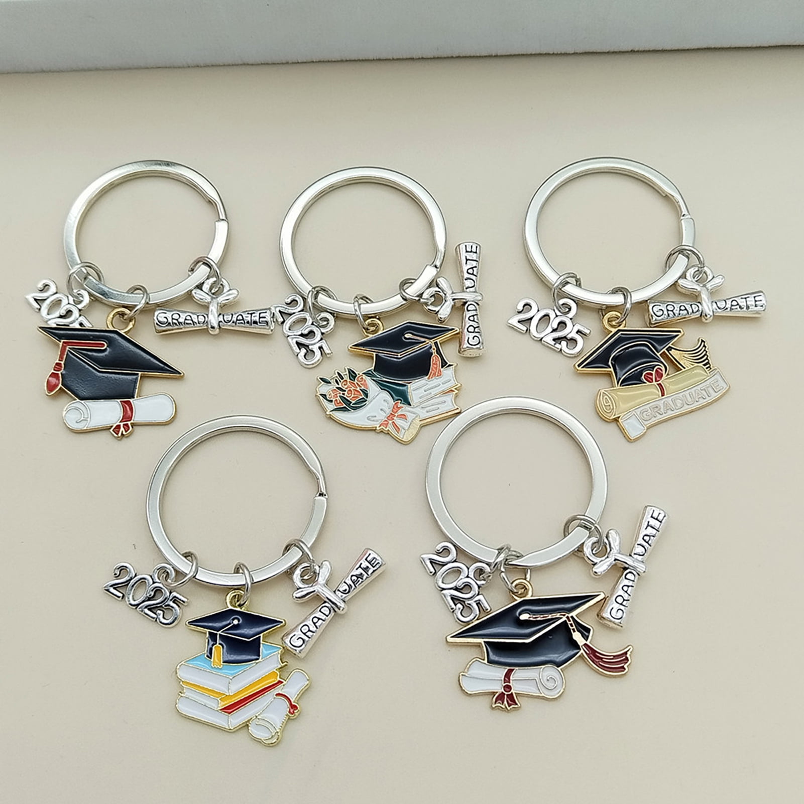 SmartBy Graduation Cap Keychain Heavy Duty Metal Class of 2025 ...