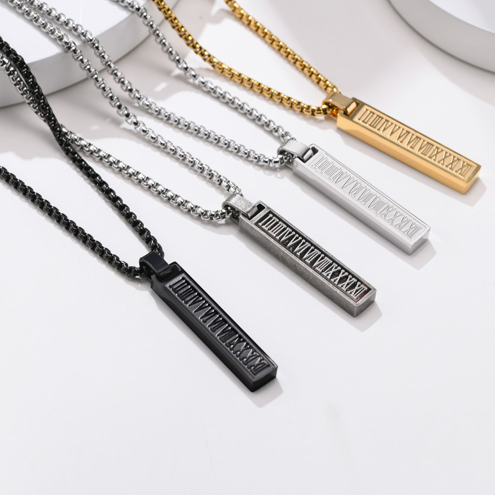SmartBy Men Necklace Anti-rust Pendant Electroplating Geometric Snake ...
