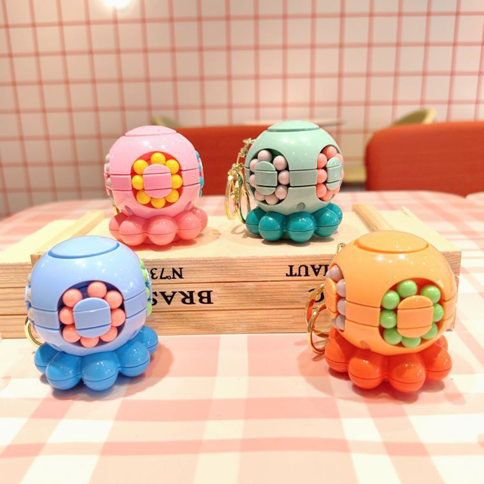 SmartBy Octopus-shaped Keychain Kids Adults Stress Relief Fidget Toy ...