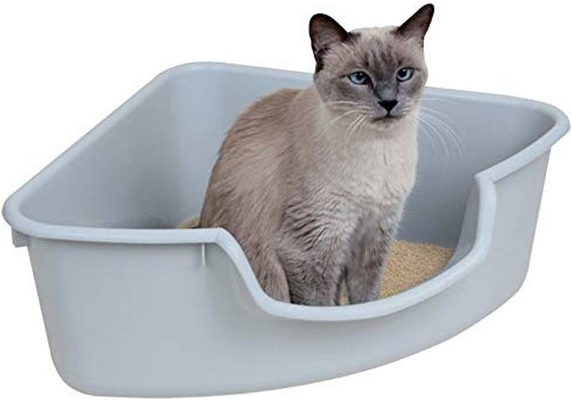 SmartCat Corner Litter Box, Gray - Walmart.com