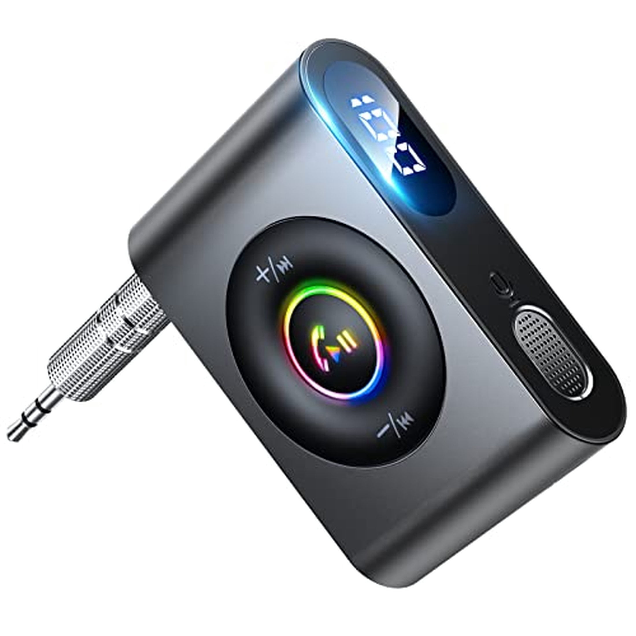 SmartConnect Bluetooth AUX Adapter with Noise Canceling Mic and LED ...