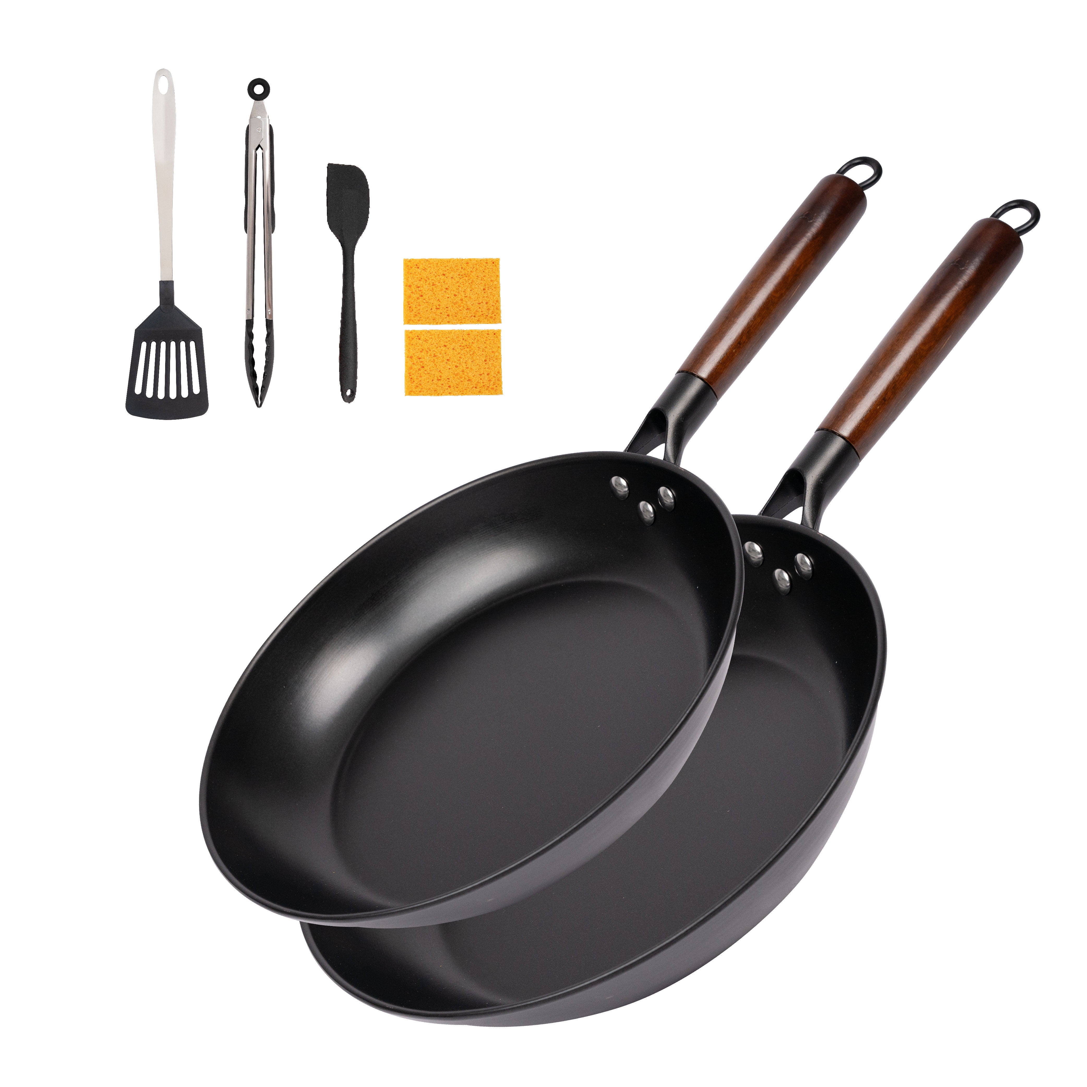 Smartcook 10",12 "Non-Stick Frying Pan and Utensils Set, Wok Pan, Sauté ...