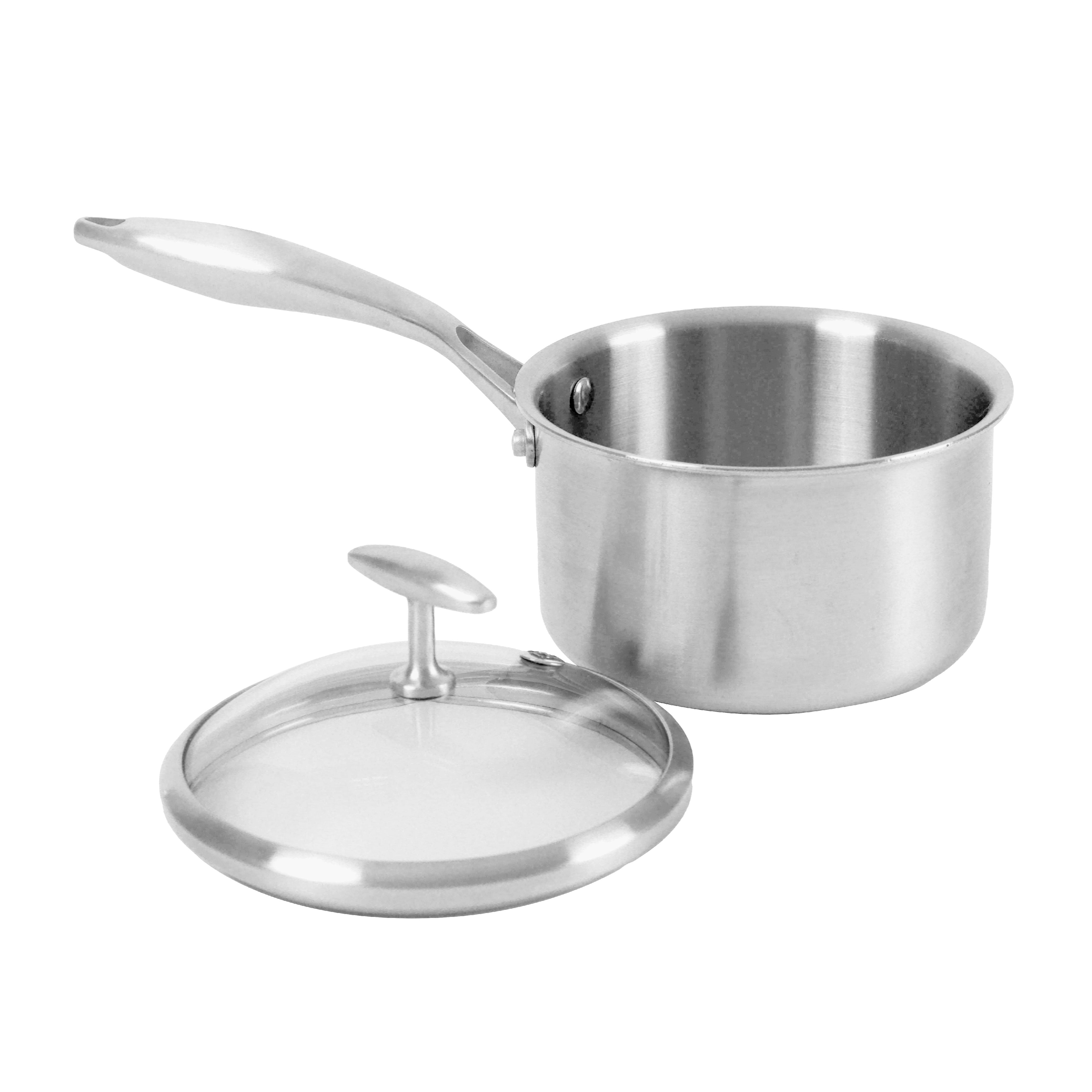 SmartCook 2-Quart Stainless Steel Small Pan/Saucepan/Soup Pot Mini with ...