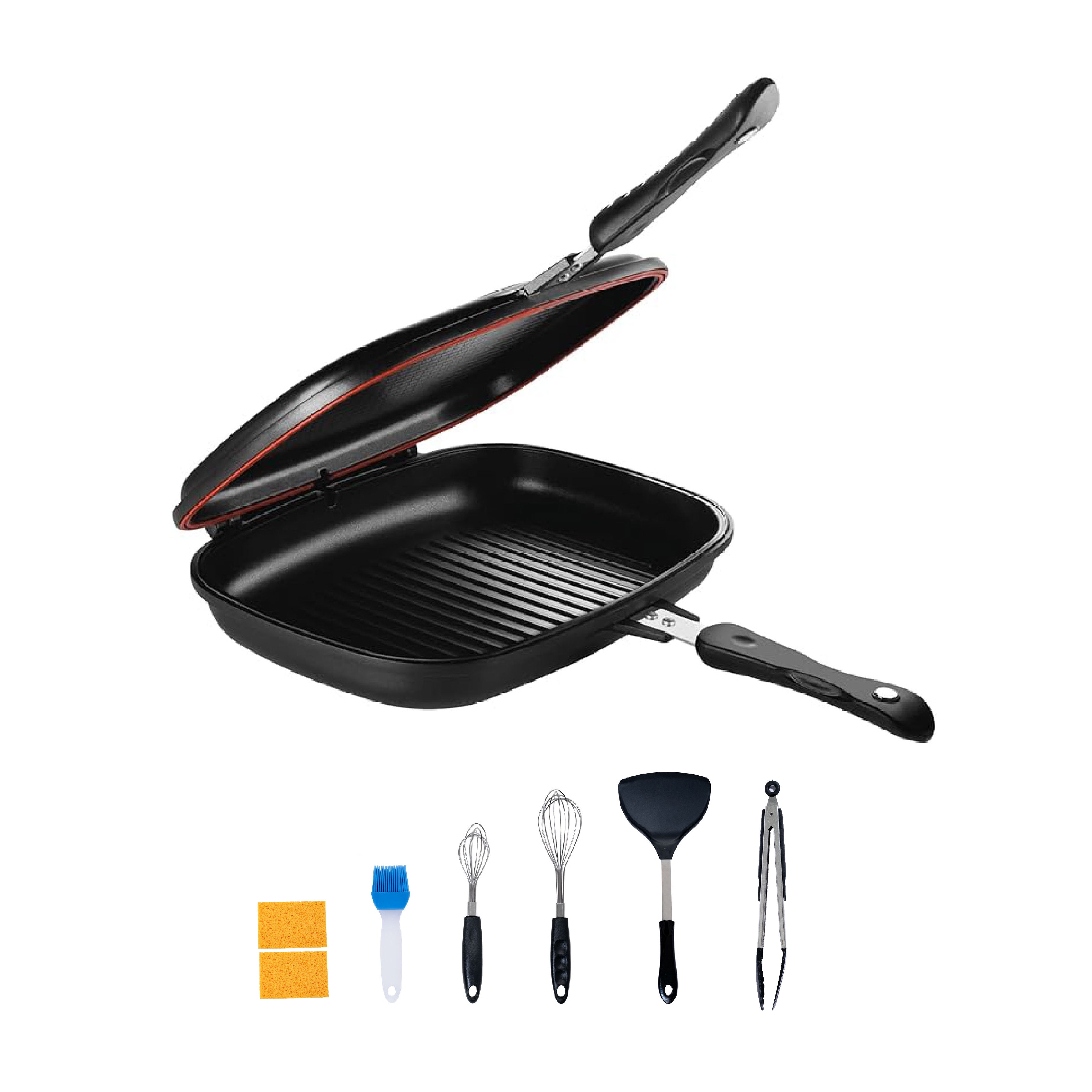 SmartCook 34cm/13.5in Double Sided Die Cast Aluminum Pan for cooking ...