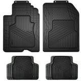 SmartFit 4-Piece Black All-Weather Heavy Duty Car Floor Mats, Rubber ...