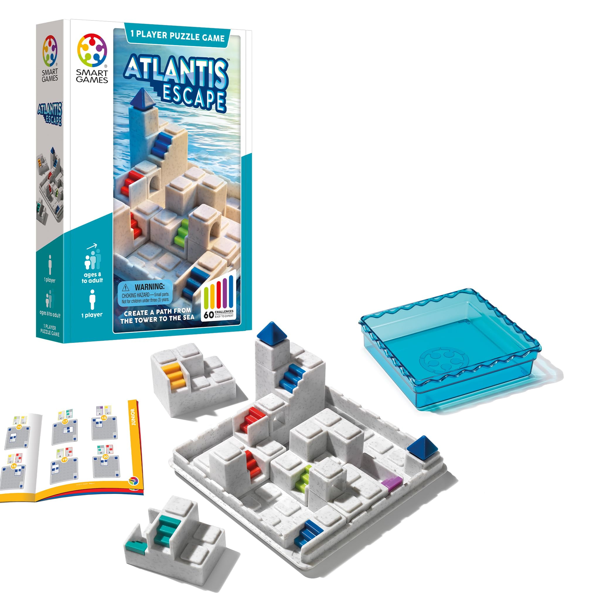 SmartGames Atlantis Escape; a 3D Path-Building Travel Game for Kids and ...