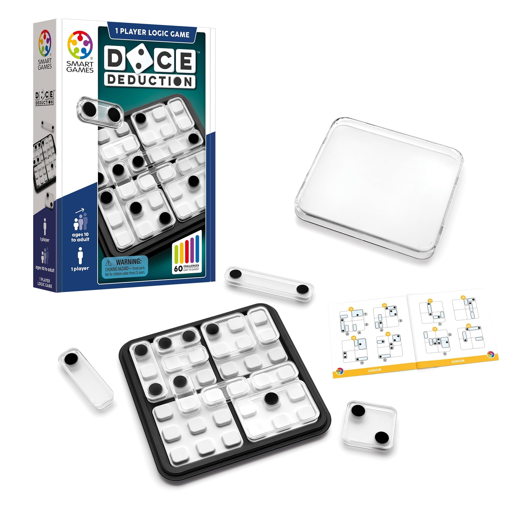 SmartGames Dice Deduction Travel Game Featuring 60 Challenges for Ages ...
