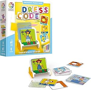 SmartGames Dress Code Stacking Game with 80 Challenges for Kids Ages 4 ...