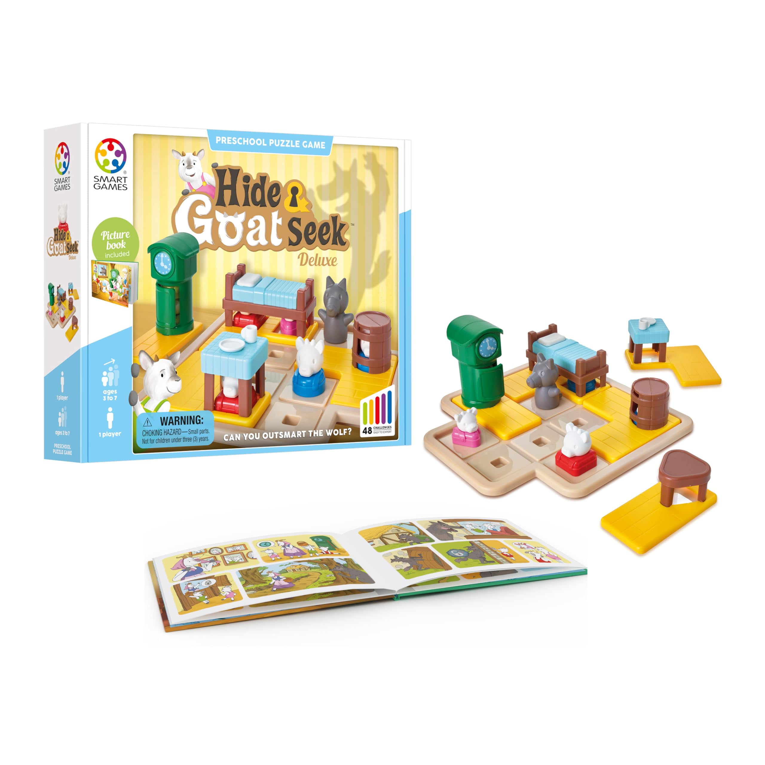 SmartGames Hide and Goat Seek - A Preschool Puzzle Game for Ages 3-7 ...