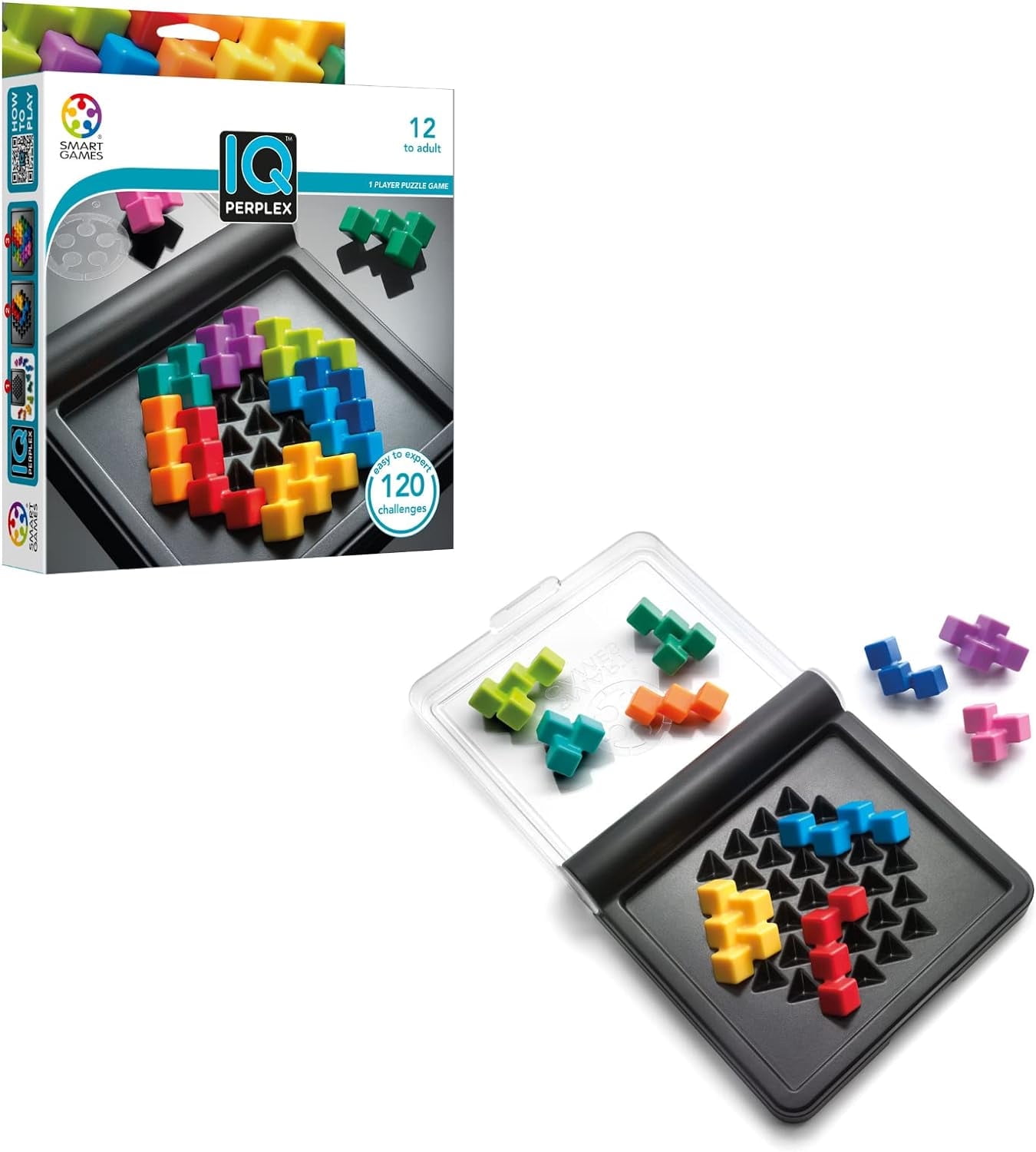 SmartGames IQ Perplex Travel Puzzle Game with 120 Challenges for Ages 12 - Adult - Walmart.com